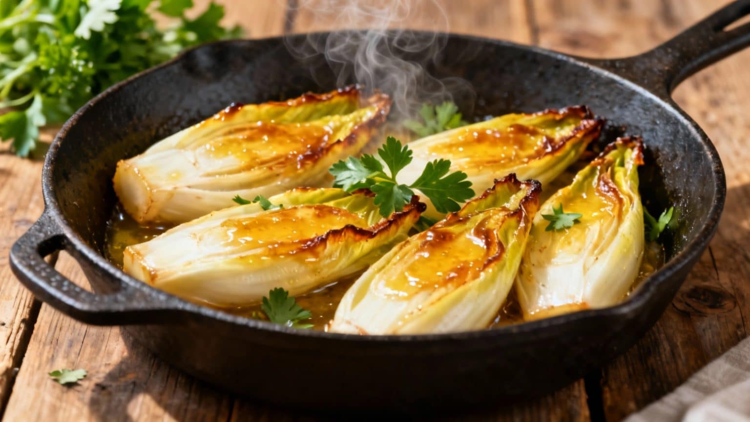 Endives braisées à la poêle : recette et conseils pour une cuisson ...
